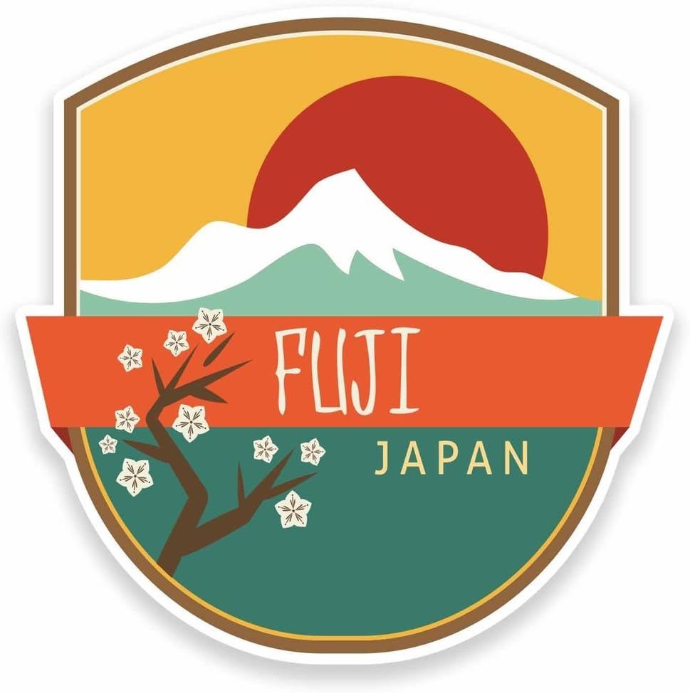 2 x Mont Fuji Japon Japonais Sticker en vinyle pour ordinateur portable ...