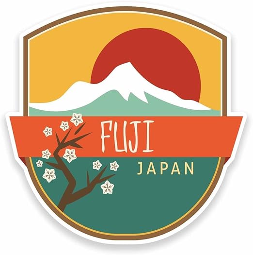 2 x Mount Fuji Japan japanische Vinyl Aufkleber Aufkleber Laptop Auto ...