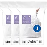 Amazon.com: simplehuman Code J Custom Fit Drawstring Trash Bags, 100 ...