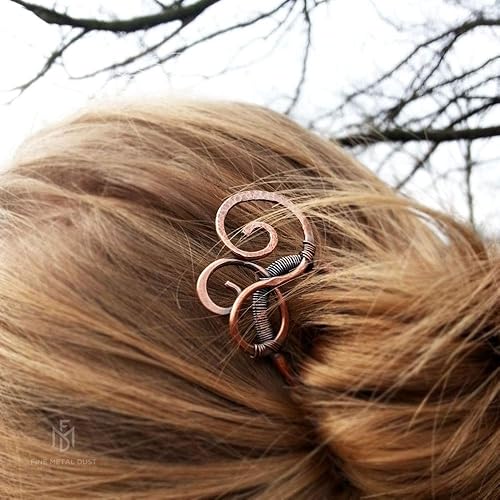 FineMetalDust - Forcina con spirali celtici in rame o ottone ...