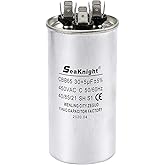 Amazon.com: BlueNatHxRPR 40-5 uF MFD CBB65 Capacitor Air Conditioner Capacitor Round Dural Motor ...