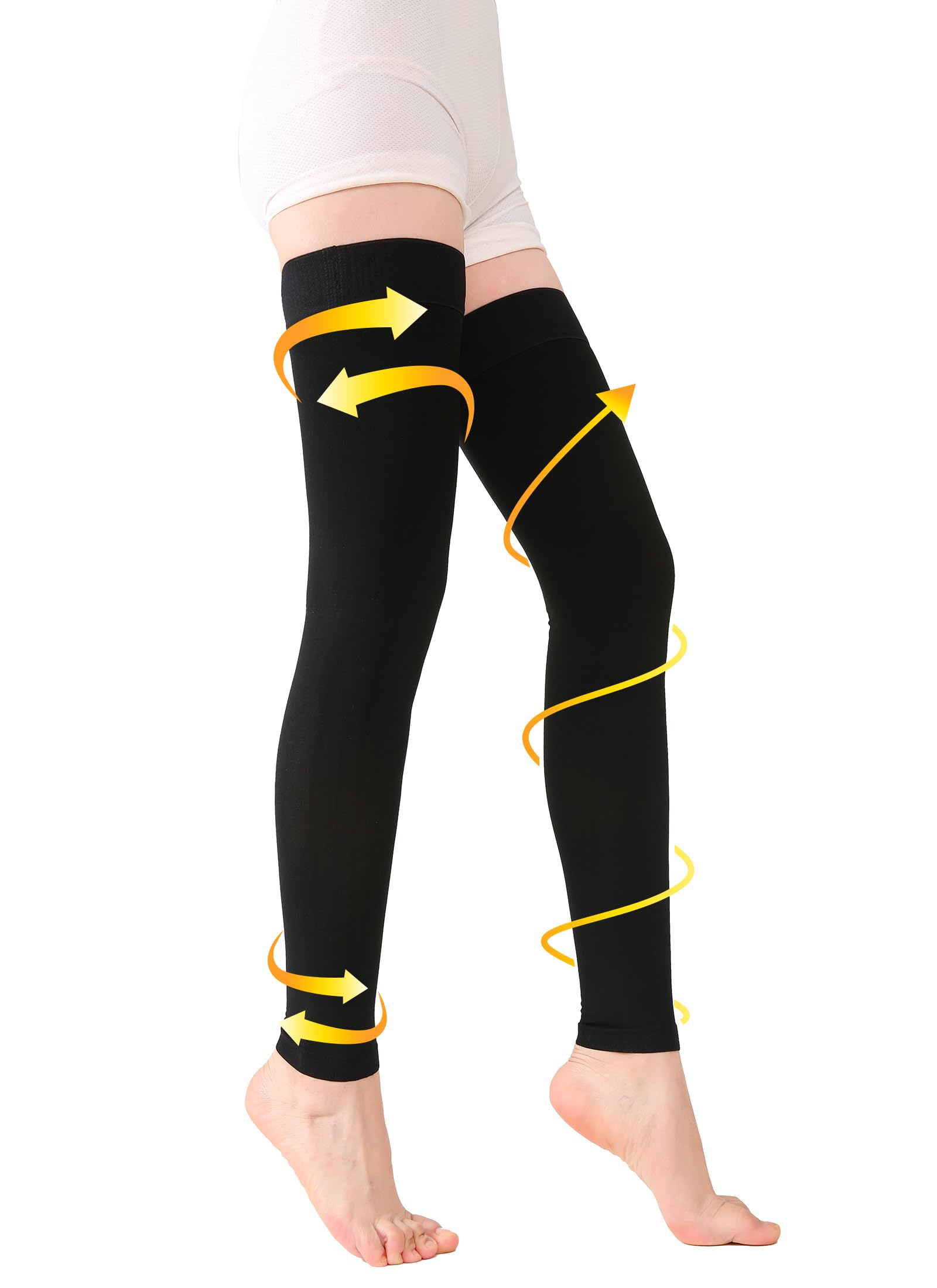 TOFLY® Medical Thigh High Compression Socks Footless for Women & Men ...