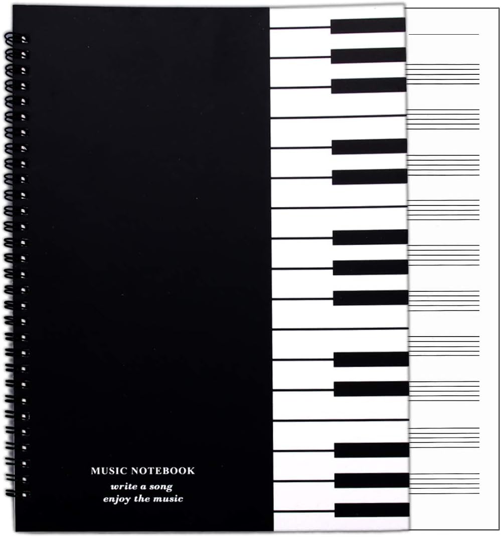 Writable 180-degree Spiral-Bound Loose-Leaf Pages 10 Stave Manuscript ...