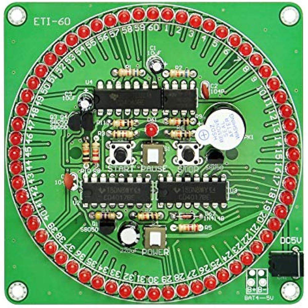 60 Seconds DIY Electronic Timer Kit For Arduino 61 Red LED EK1904 Home ...