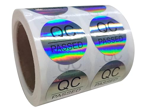 QC Passed Stickers 1" 500 Pcs Hologram QC Pass Stickers for Warehouse ...