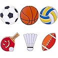 Amazon.com: 12PC Sport Pin Badge Basketball Football Soccer Pingpong ...