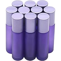 Amazon.com: Kesell 10pcs Essential Oil Roll-on Bottles with Aluminum Cap, 10ml Frosted Purple ...