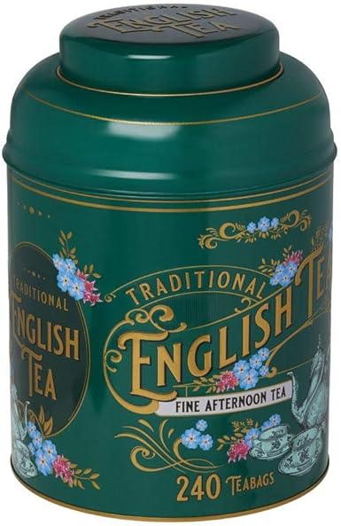 New English Teas Vintage Victorian Tea Tin with 240 English Afternoon ...