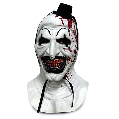 stepsin Terrifying Art Clown Mask Scary Bloody Killer Clown Mask ...