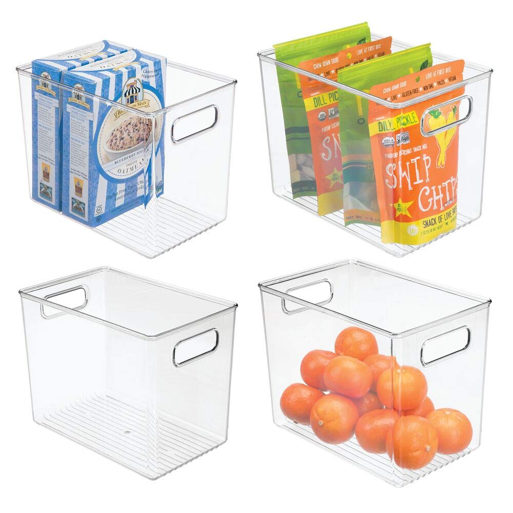 mDesign Plastic Deep Stackable Food Storage Organization Container Bin ...
