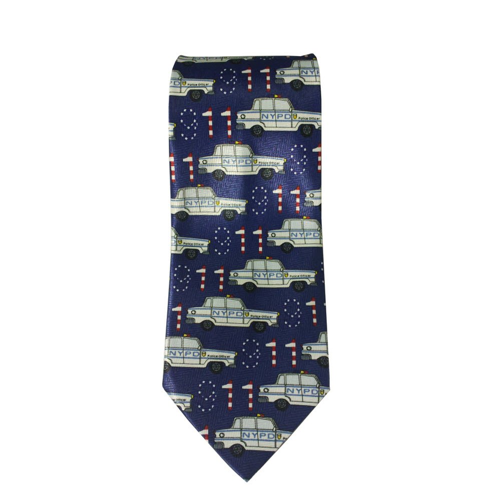 Men's NYPD New York Police Car 911 Novelty Necktie Tie: Amazon.in ...