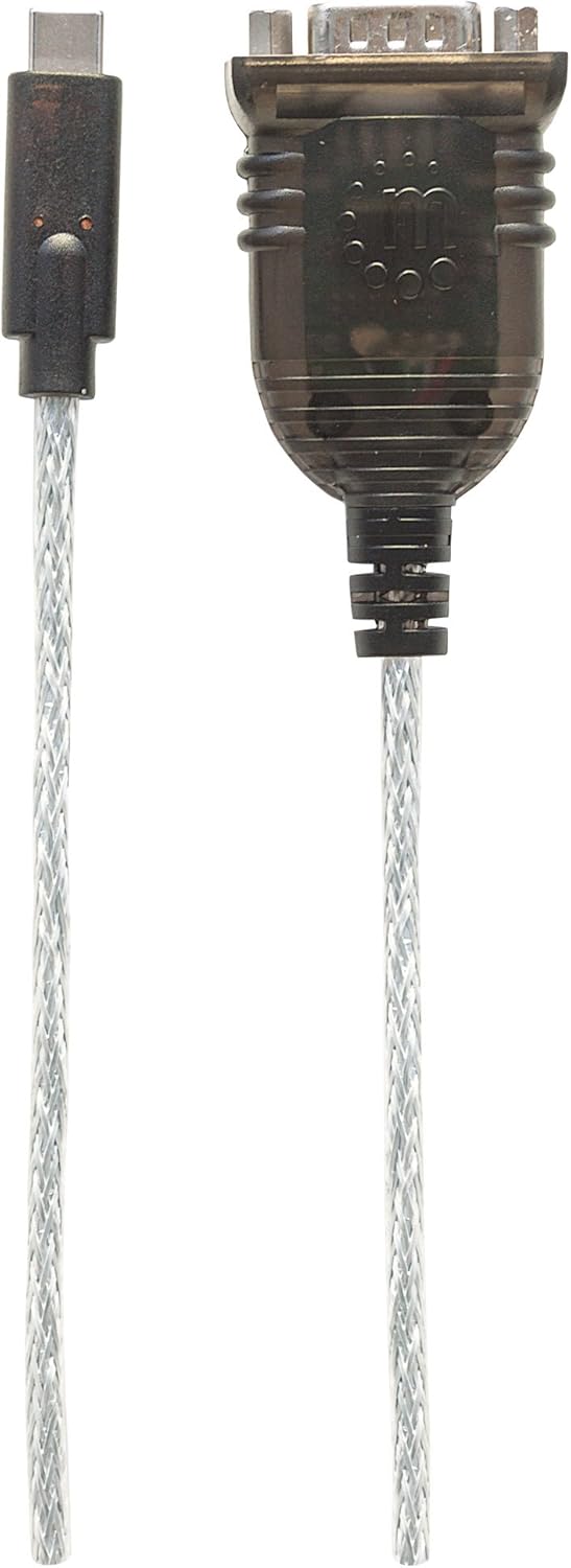 Manhattan USB-C to Serial Converter, USB-C to Serial/RS232/COM/DB9 Port ...