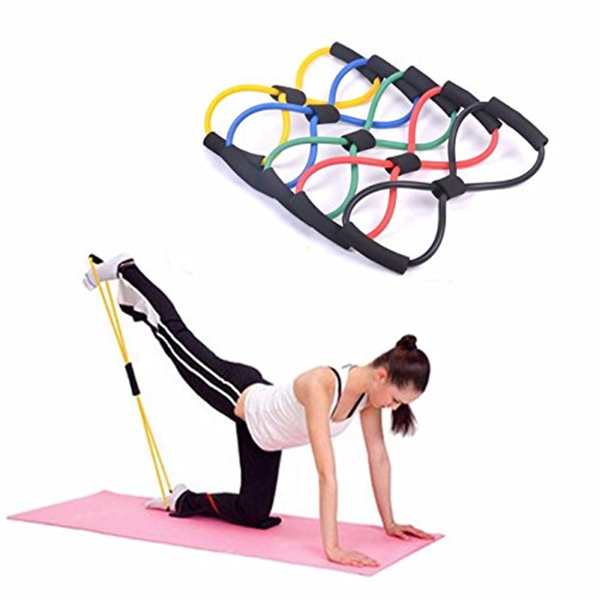 Cuerda Banda Elástica Tubo Tipo 8 para Gimnasio Entrenamiento ...