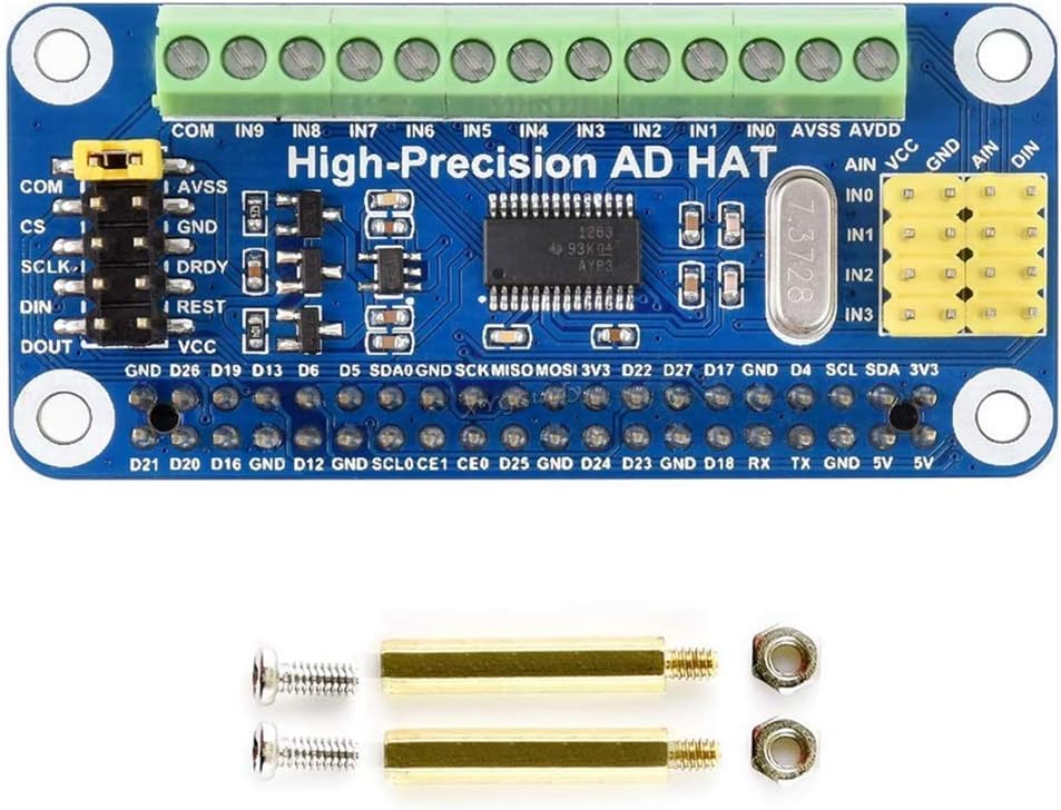 Amazon.com: for Raspberry Pi High-Precision AD HAT with 32-Bit ADC ...