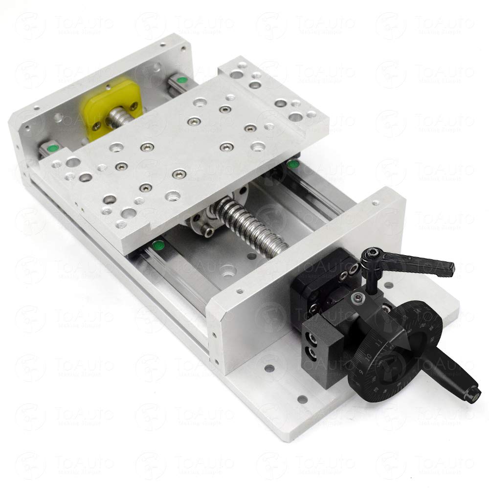 Linear Rail Slide Effective Travel 200mm Manual Cross Sliding Table SFU1605 CNC Linear Motion ...