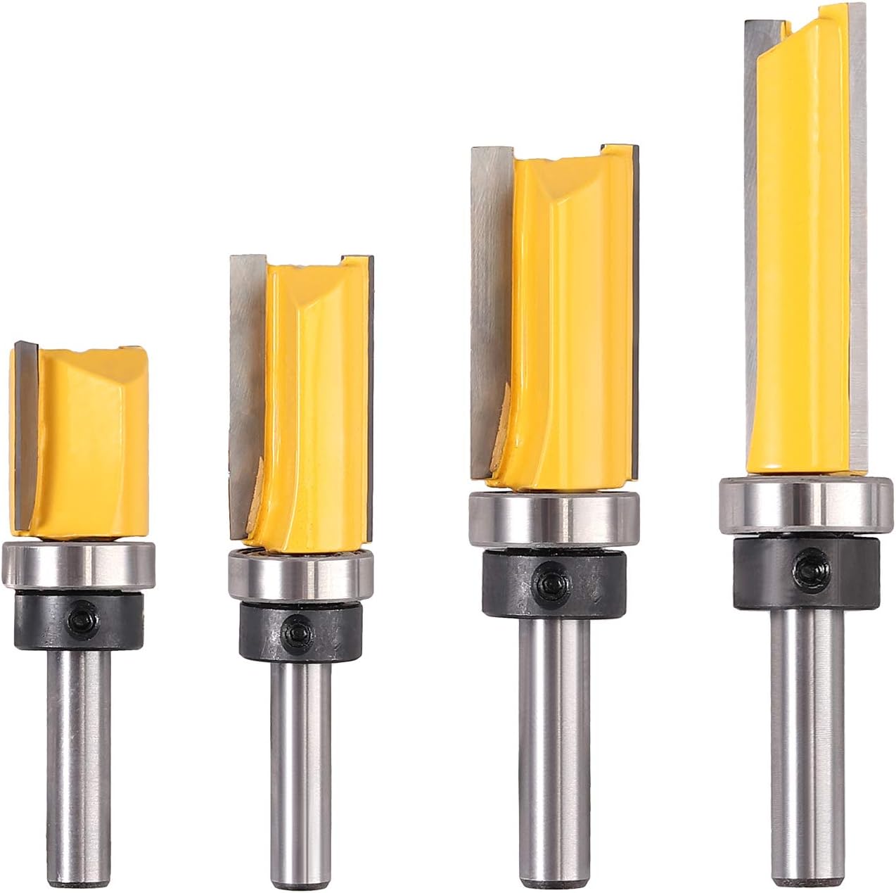 Justech 4PCS 8mm Fresas de Ranurar Profesional Router bit Juego de ...