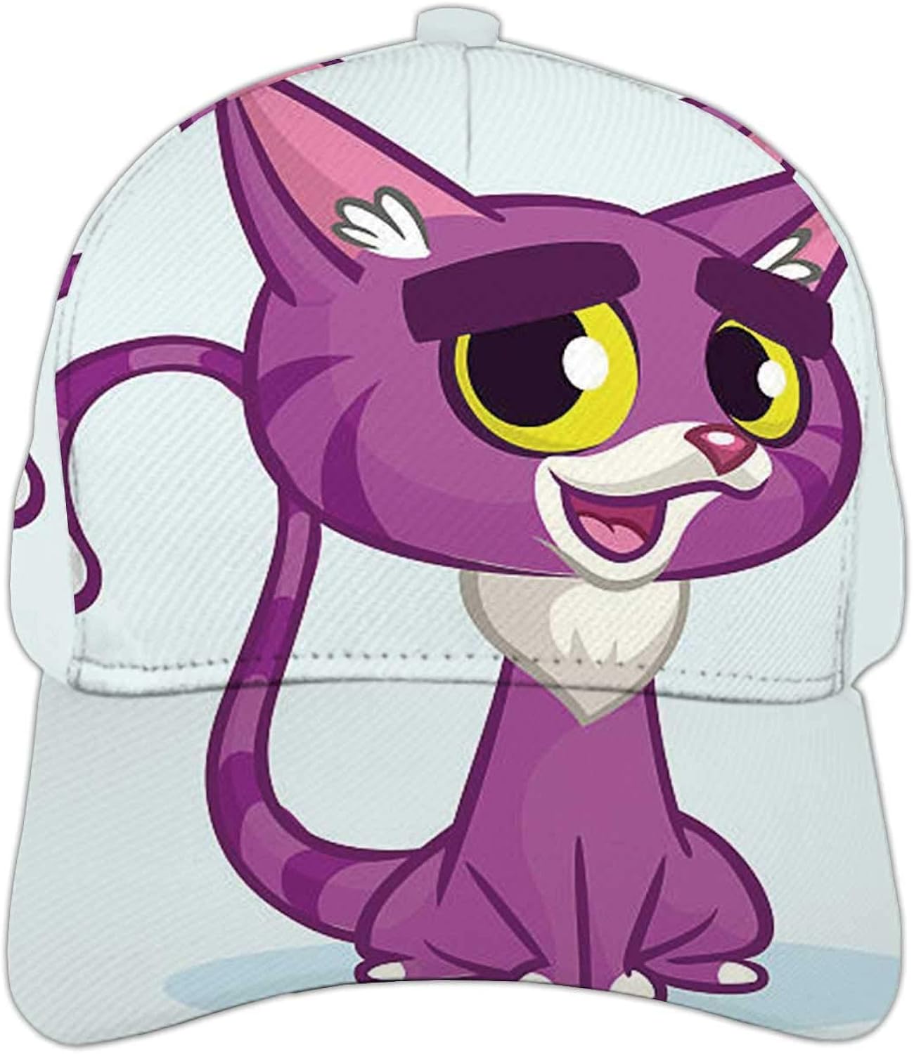 Vector - of Cartoon Violet cat.Cute Purple Stripped cat - Domestic Cat ...