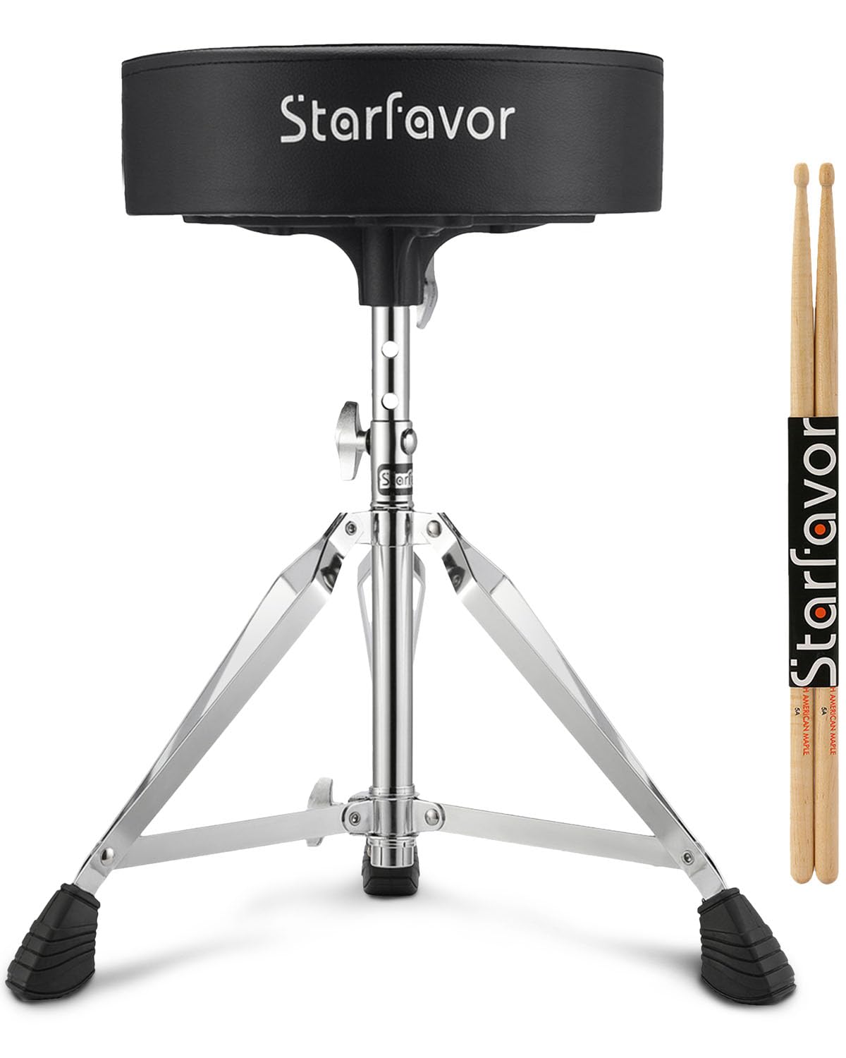 Starfavor Drum Throne Adjustable Drum Stool Padded Drum Seat Drummer ...
