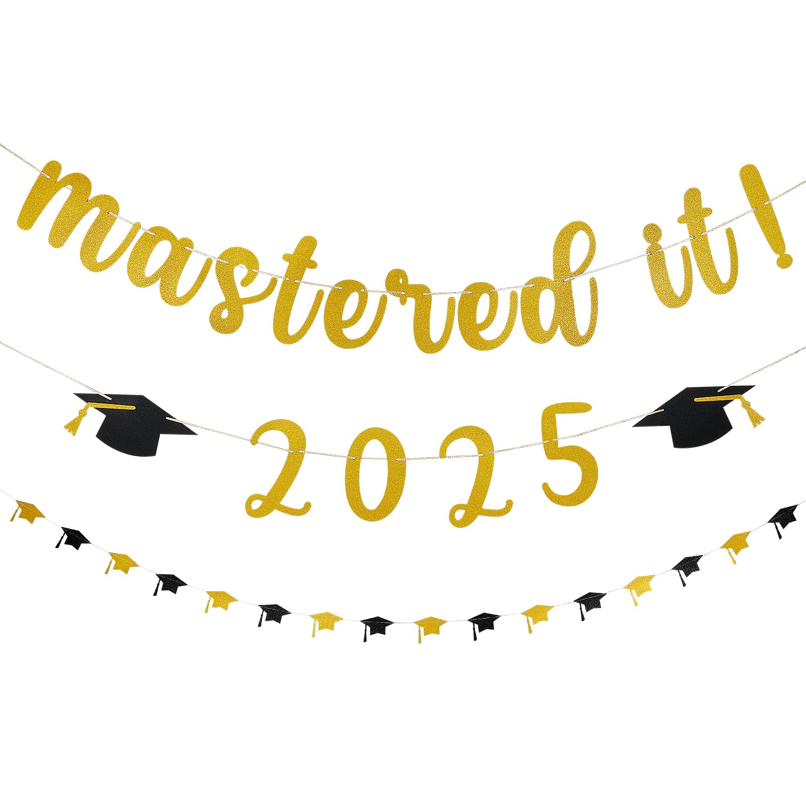 Gold Mastered It 2025 Banner Mastered It Graduation 2025 Banner ...