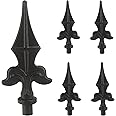 Amazon.com : ZXNhome 5pcs Cast Iron Fence Finials - Trident Spear Shaped Black Finial Fence ...