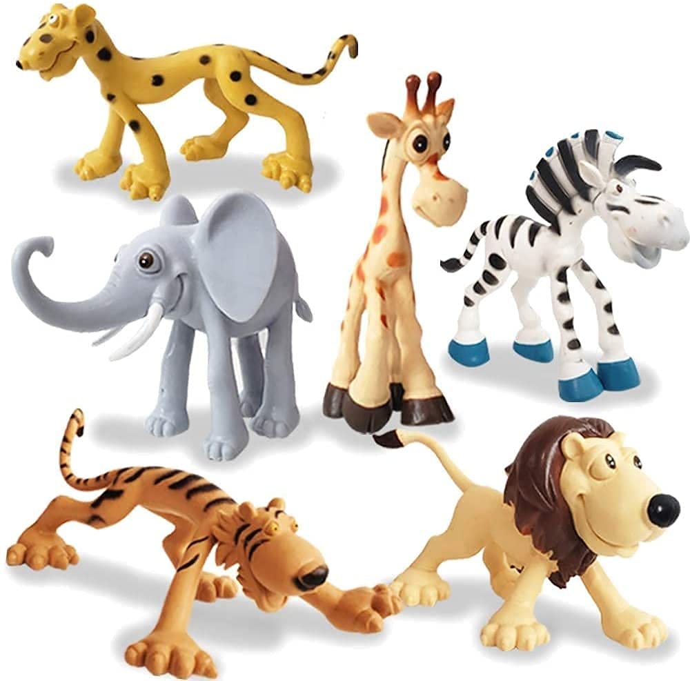 INFINITE POCKET Mini Cartoon Jungle Safari Realistic Animal Toys Figure ...
