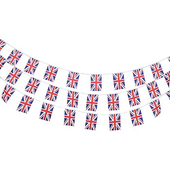 Amazon.com: Banner Streamer with Union Jack(british Flags)- 12 Ft Long ...