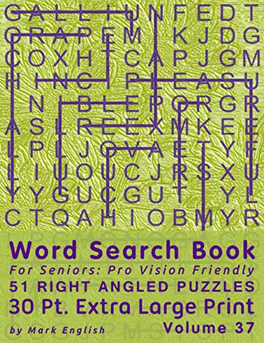 Word Search Book For Seniors: Pro Vision Friendly, 51 Right Angled ...