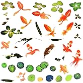 Amazon.com: OLYCRAFT 18 Sheets 3D Goldfish Film Stickers Koi Pond ...
