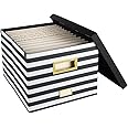 Amazon.com: BLU MONACO Paper Organizer Storage, Portable File Box With ...