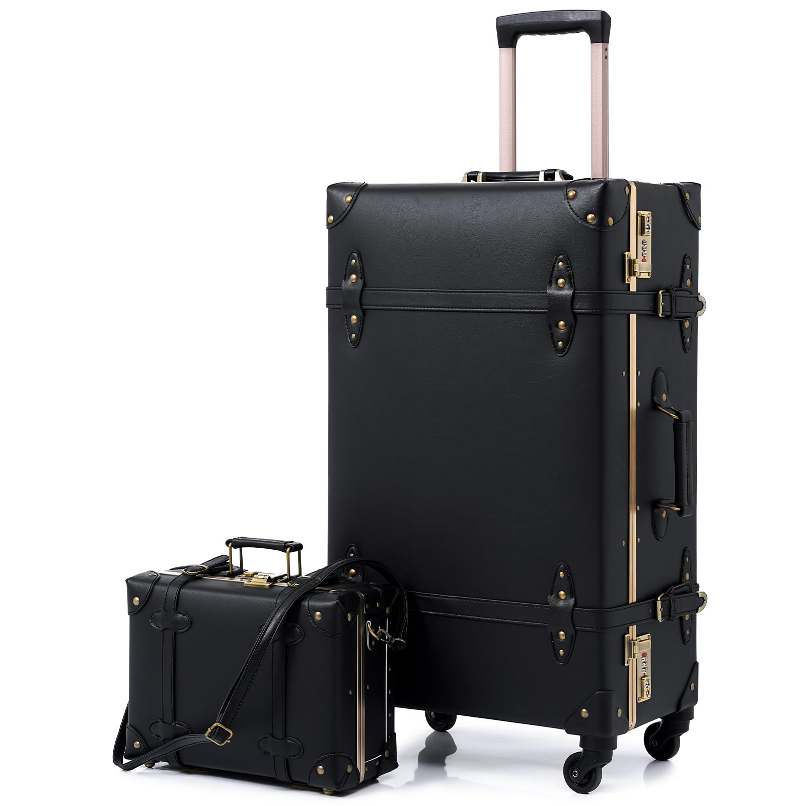 urecity Designer Vintage Trunk Combination Luggage Sets of 2 Piece ...
