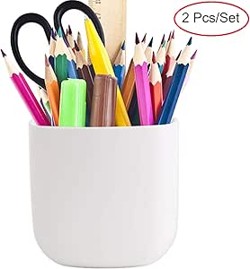 Amazon.com : Pencil Holder - Self-Adhesive Wall Mount Pen Cup, Marker ...