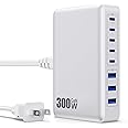 Amazon.com: USB C Charger 300W USB C Charger Block 8-Ports GaN IV Fast Charging Station,PD 100W ...