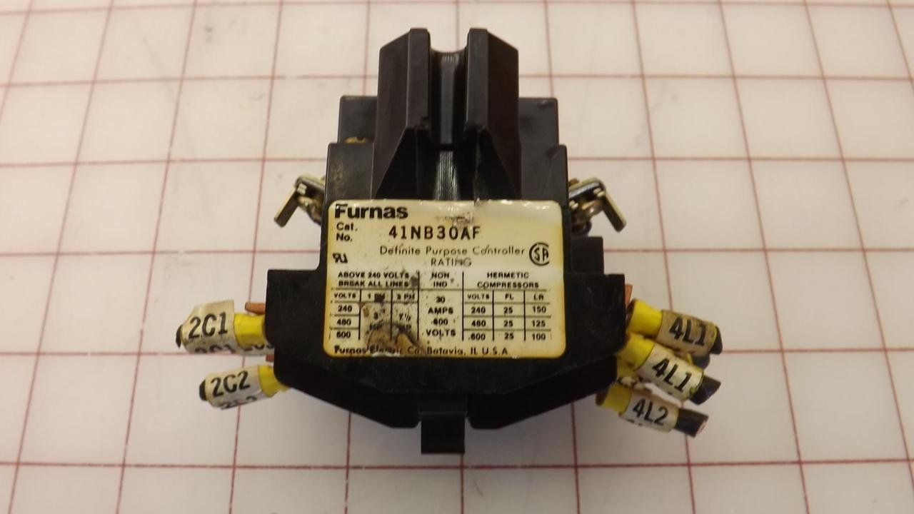 Furnas 41NB30AF Contact 30A 600VAC 3P: Mechanical Component Equipment ...