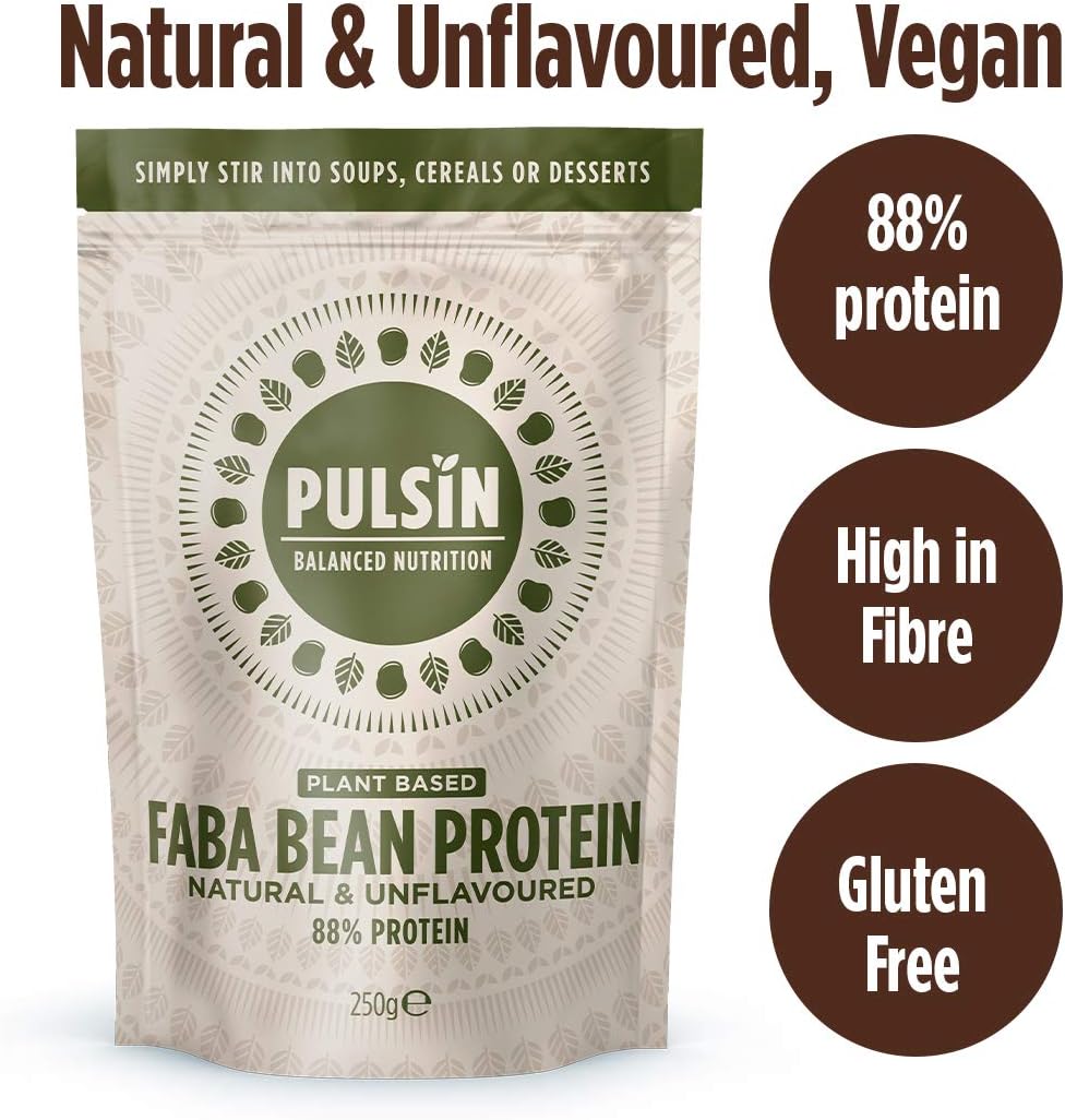 Pulsin – Unflavoured Vegan Faba Protein Powder – 1kg – Gluten Free ...