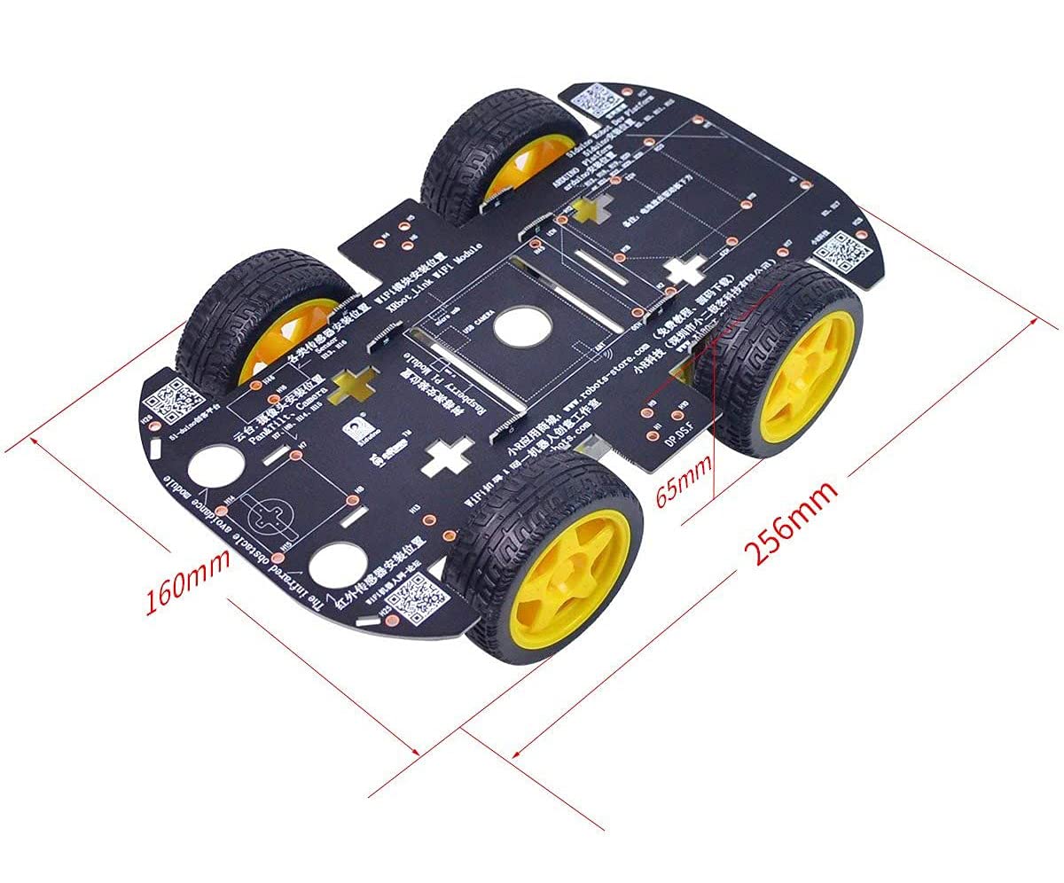 Mua 4WD Robot Chassis Kit with 4 TT Motor for Arduino/Raspberry Pi trên Amazon Mỹ chính hãng ...