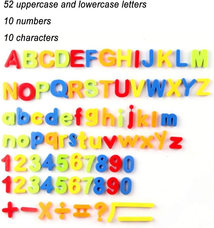 SIMUER 80PCS Learning Magnetic Letters and Numbers, Alphabet ...