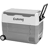 Amazon.com: COSTWAY Car Refrigerator with Wheels, 53-Quart Electric ...
