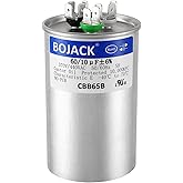 BOJACK 45+5 uF 45/5 MFD ±6% 370V/440VAC CBB65 Dual Run Circular Start Capacitor for AC Motor Run ...