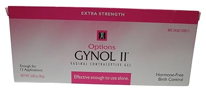 Options Gynol II Extra Strength Vaginal Contraceptive Jelly, 2.85 oz ...