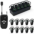 Amazon.com: Wireless Tour Guide System,1 Transmitter 10 Receivers Tour Guide Microphone,10-Slot ...