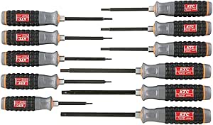 Kyoto Tool (KTC) TD1TH11 Resin Handle, T-Shaped, Anti-fiddle, Torx Screwdriver Set, Set of 11 ...