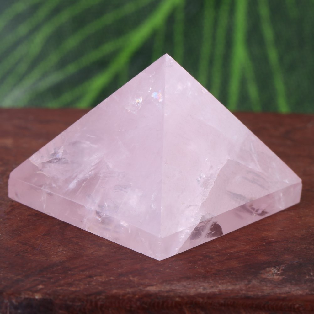 Casa e cucina Soprammobili Piramide di cristallo Rosa cristallo rosa ...