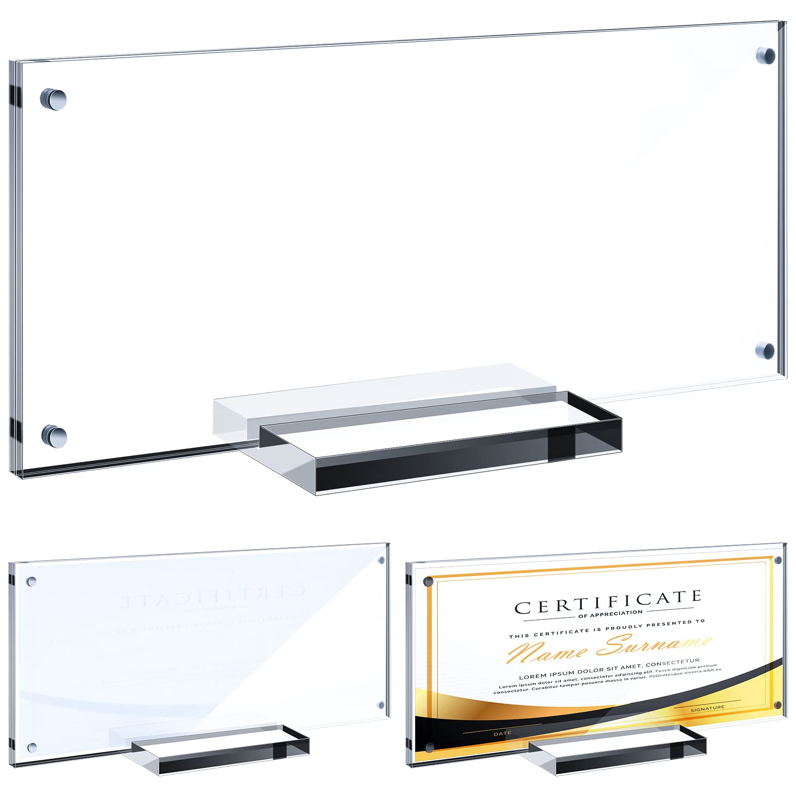 Mua Chunful 2 Pack Acrylic Business License Frame for 4x9 Business ...