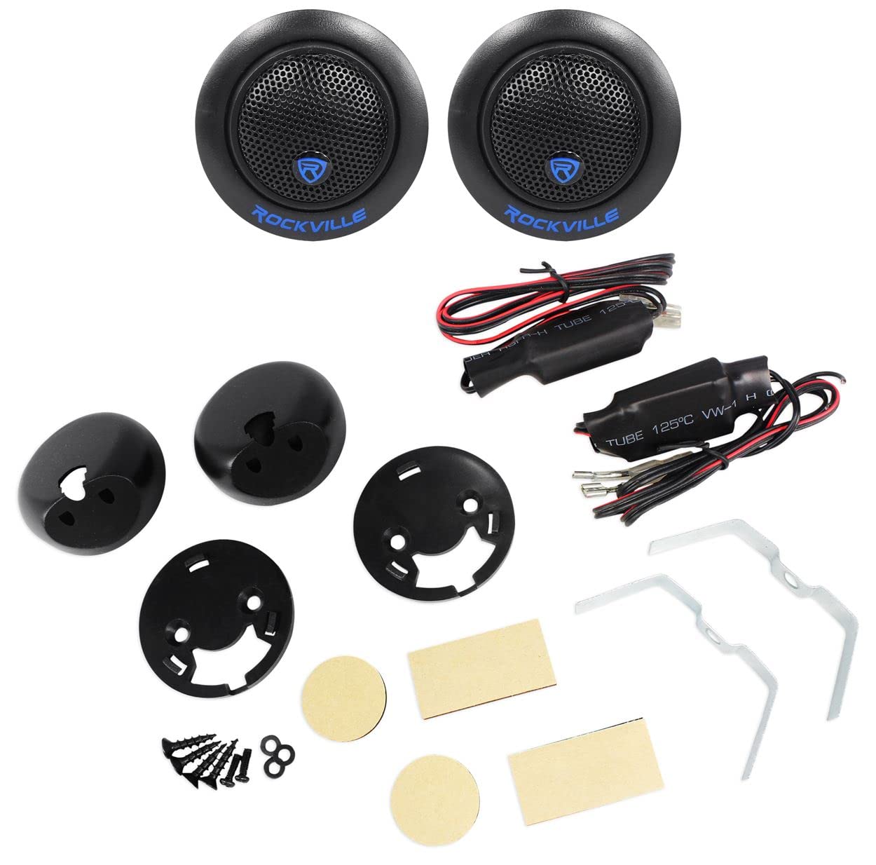 Rockville RT6 1" Silk Dome Car Tweeters Pair, 240W, 4 Ohm, Neo Swivel ...