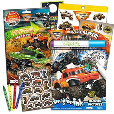 Buy Monster Jam Ultimate Coloring Book Set for Kids ~ Activity Bundle ...