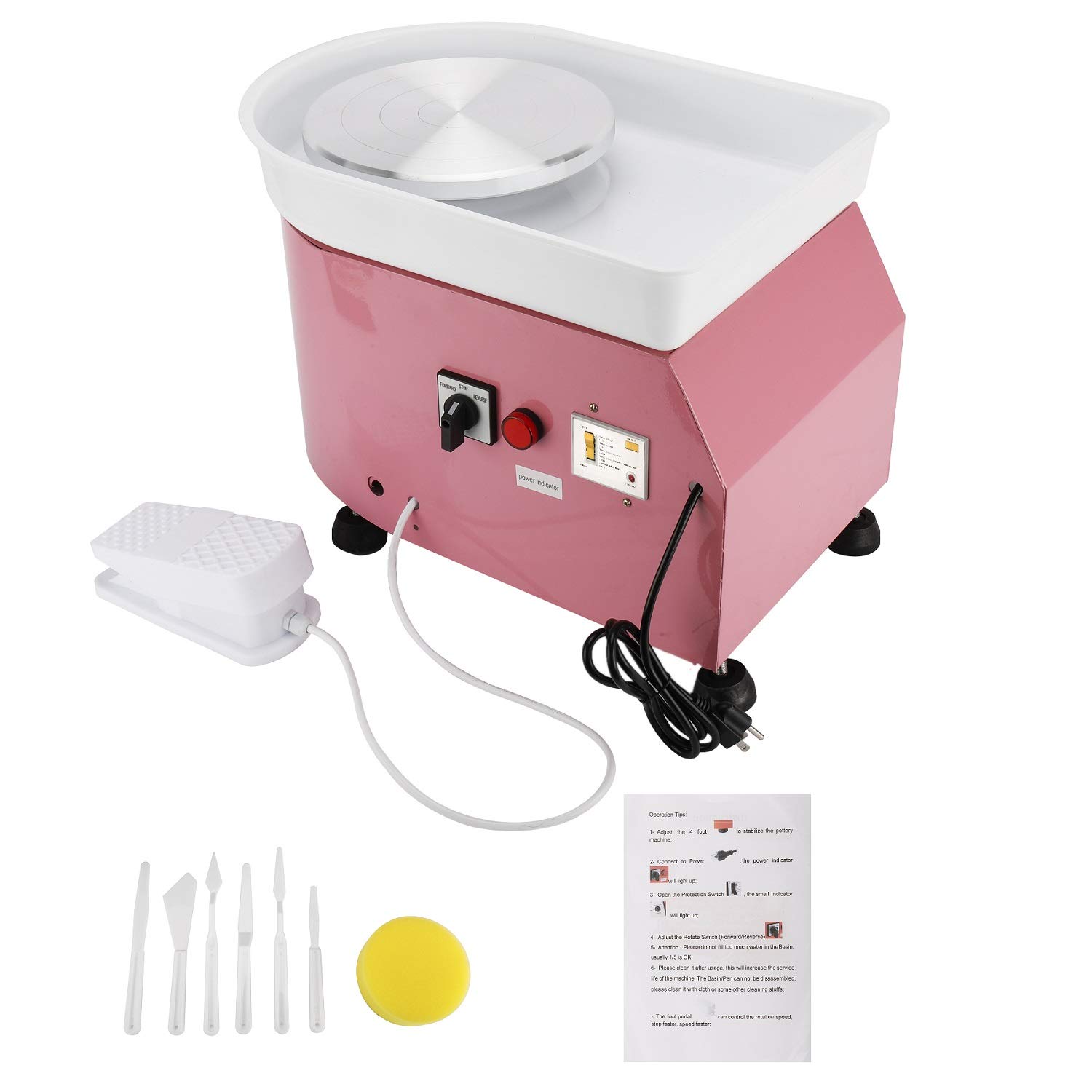 YaeKoo 25CM 350W Pottery Wheel Electric Ceramic Wheel Work Forming ...