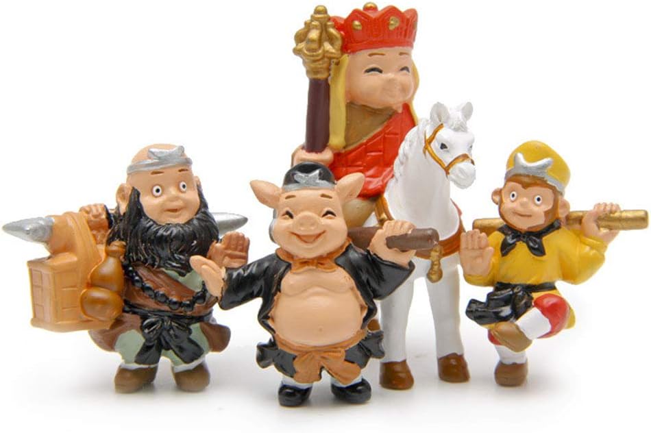 Amazon.com: 4 Pcs Journey to The West Figurine Set, Resin Monkey King ...