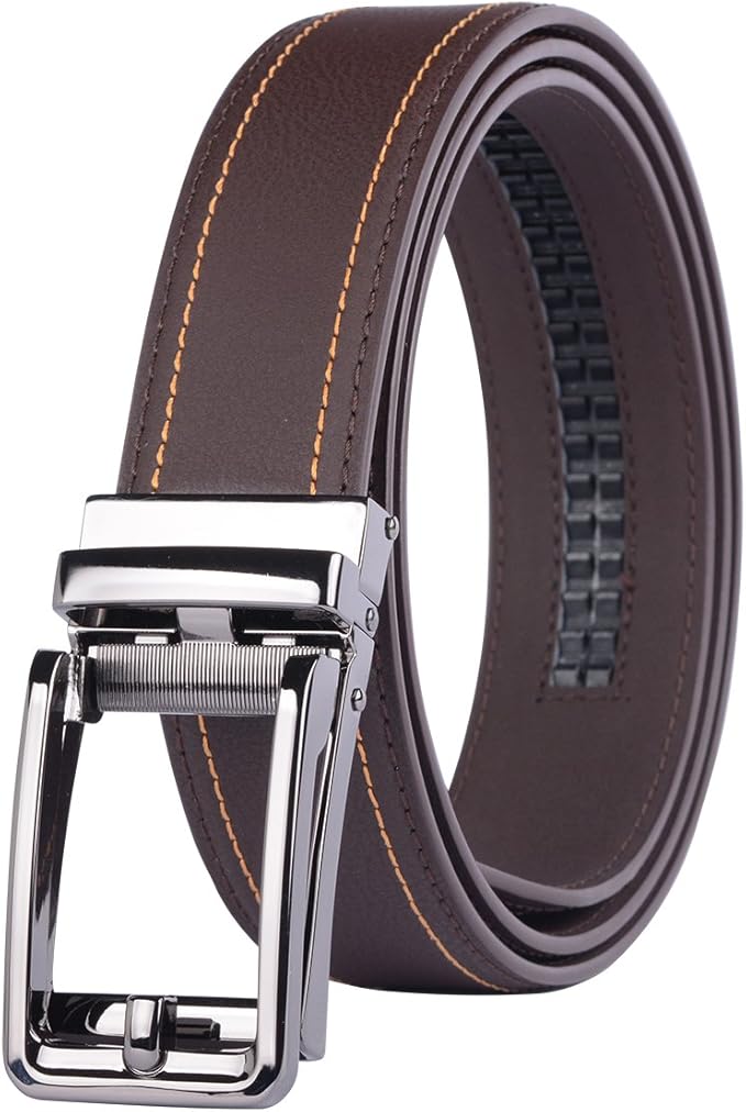 Cinturón Derss de trinquete de cuero sin orificios para hombres con ...