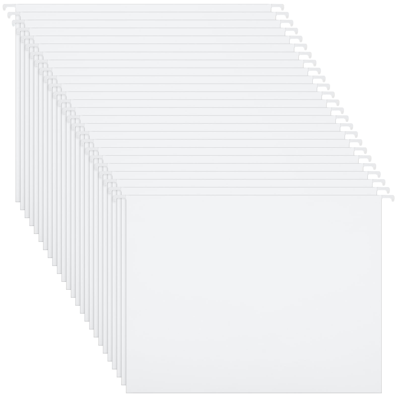 Tellingyou 25 Count White Hanging File Folders with Tabs, Letter Size ...