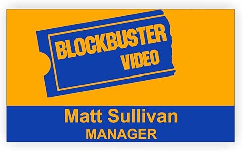 Amazon.com: Blockbuster Name Tag, Blockbuster Halloween Costume, Funny ...